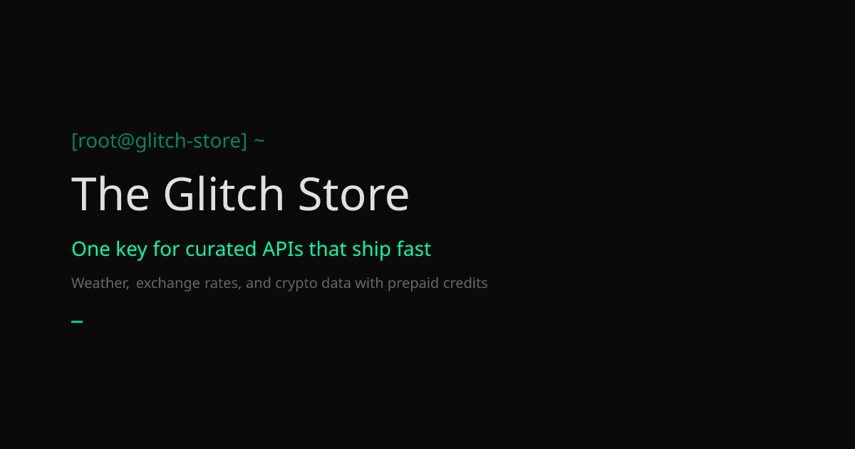 The Glitch Store